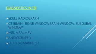 Traumatic brain injury lecture g | PPT