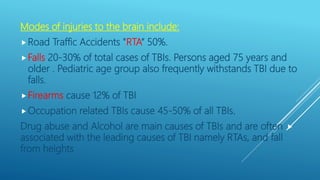 Traumatic brain injury lecture g | PPTX
