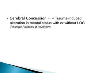 Traumatic brain injury | PPT