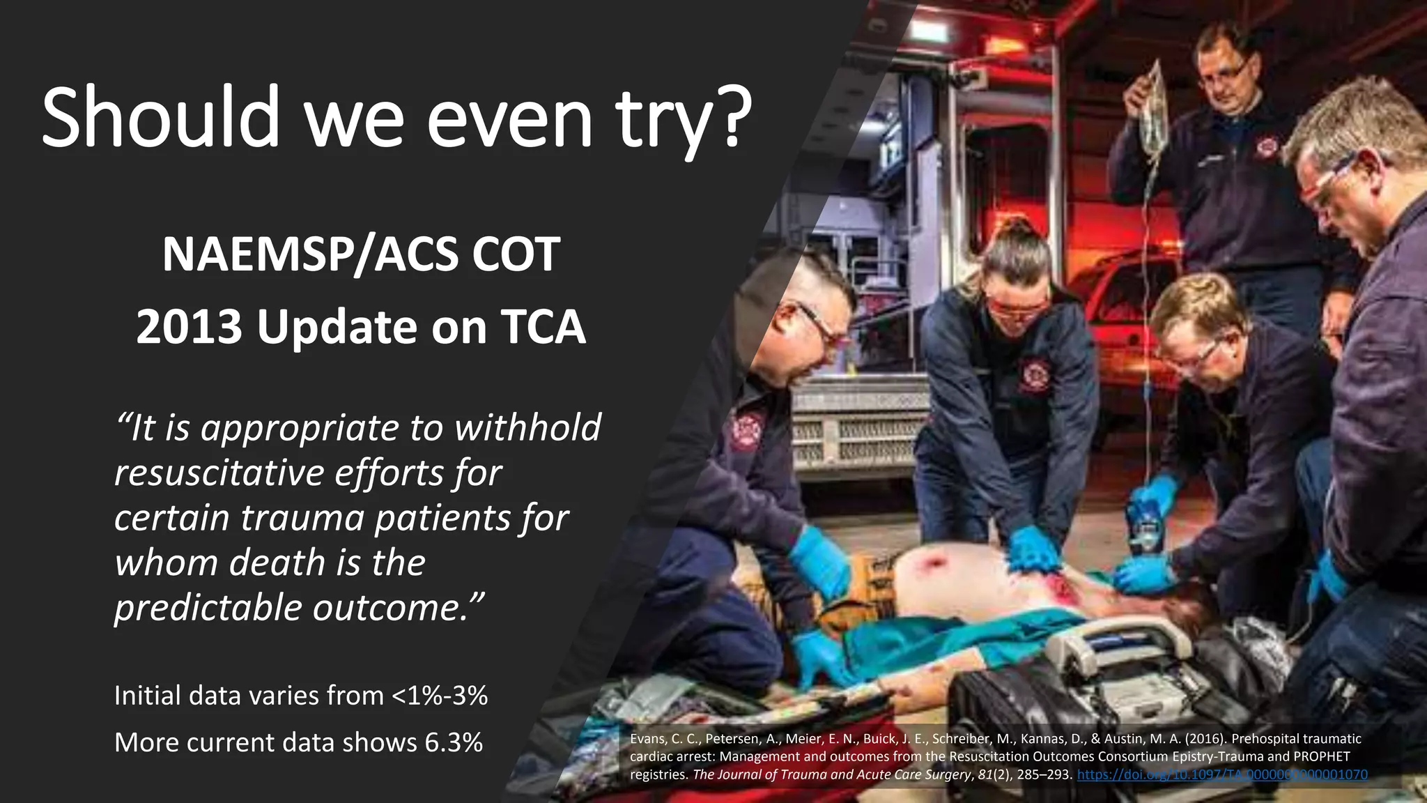 EMS Management of Traumatic Cardiac Arrest | PPTX