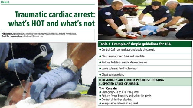 EMS Management of Traumatic Cardiac Arrest | PPTX