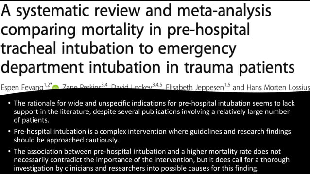 EMS Management of Traumatic Cardiac Arrest | PPTX