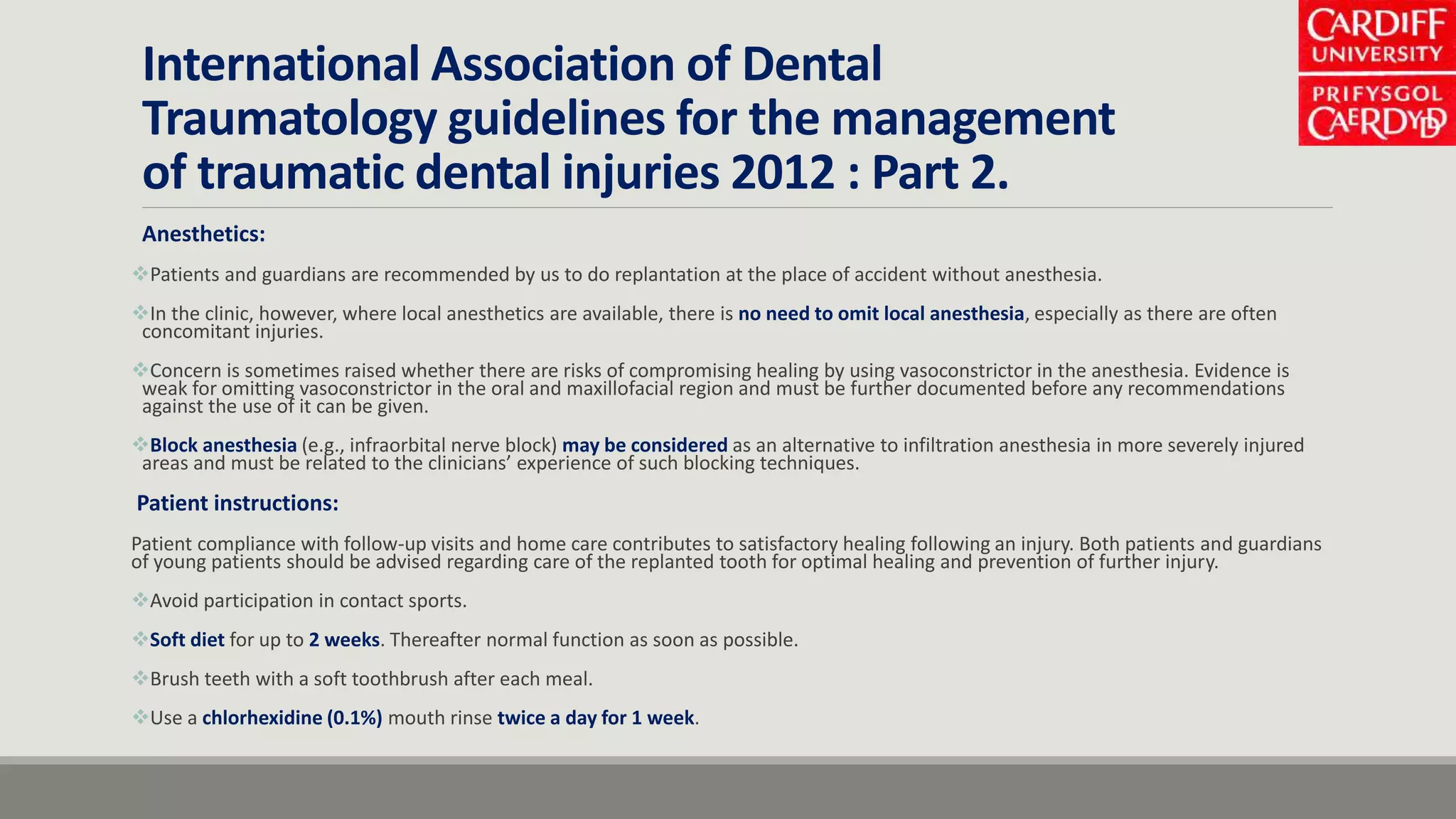 Traumatic dental injuries | PPTX