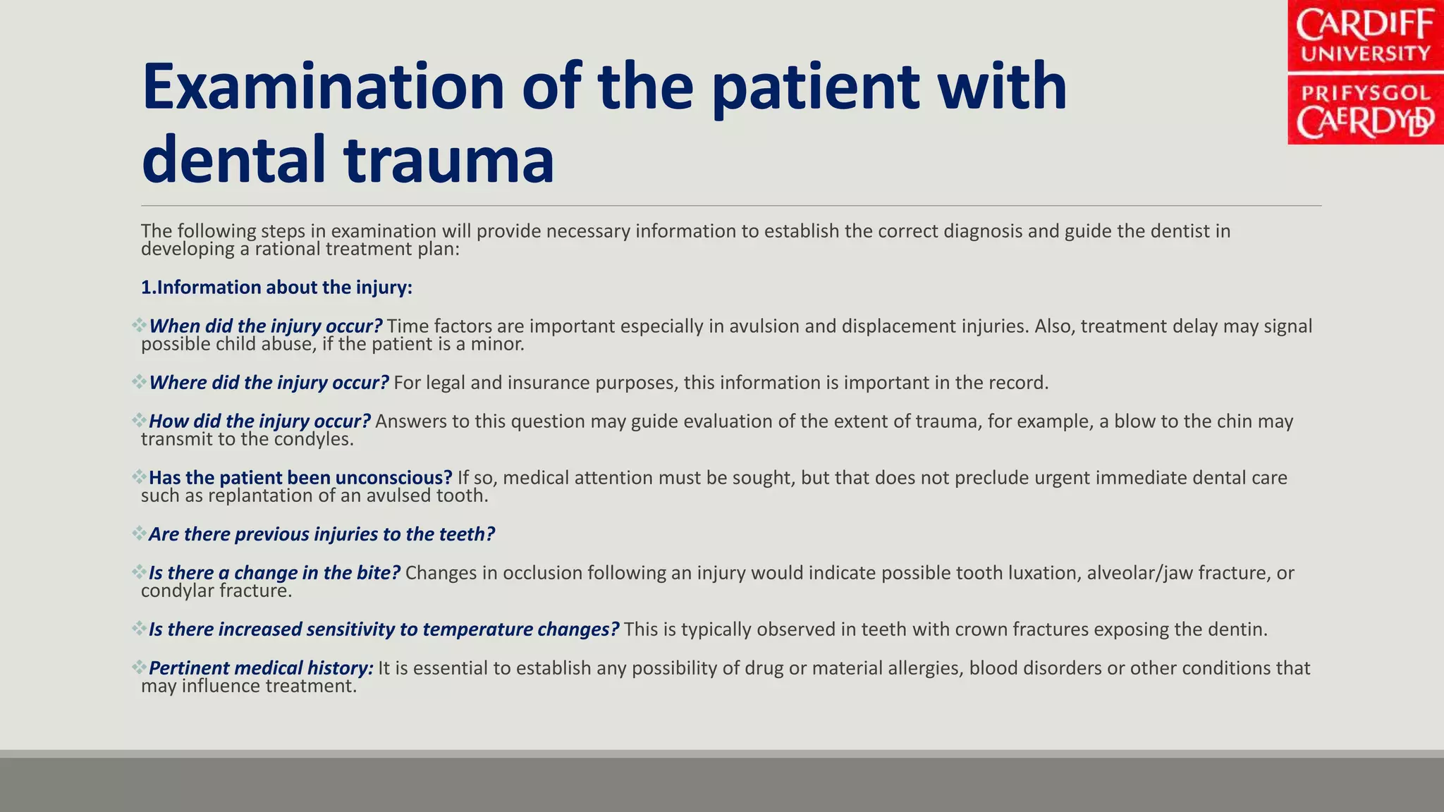 Traumatic dental injuries | PPTX
