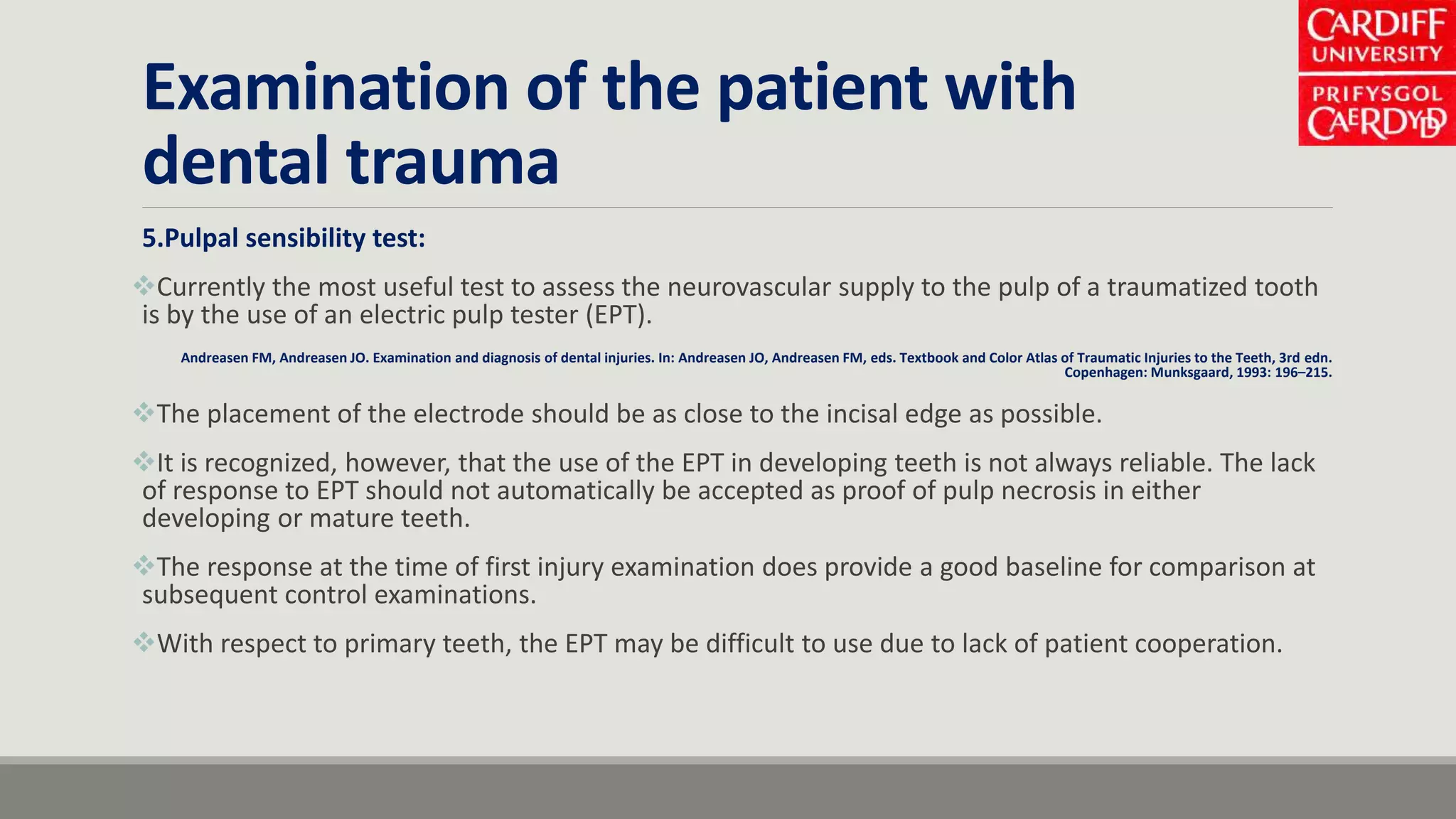 Traumatic dental injuries | PPTX