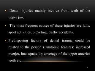 Traumatic dental injuries | PPTX