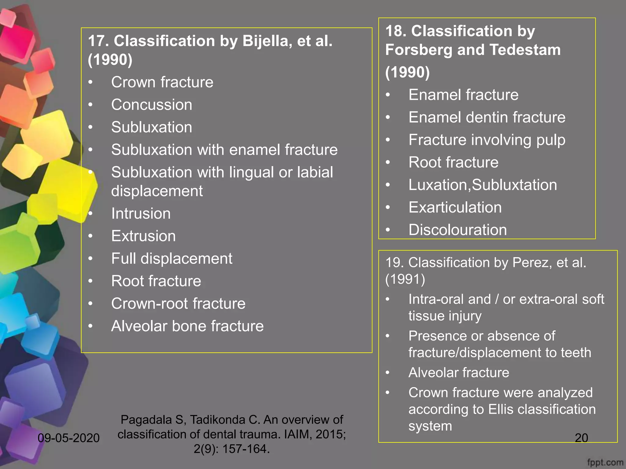 Traumatic Dental Injuries to Permanent Teeth | PPT