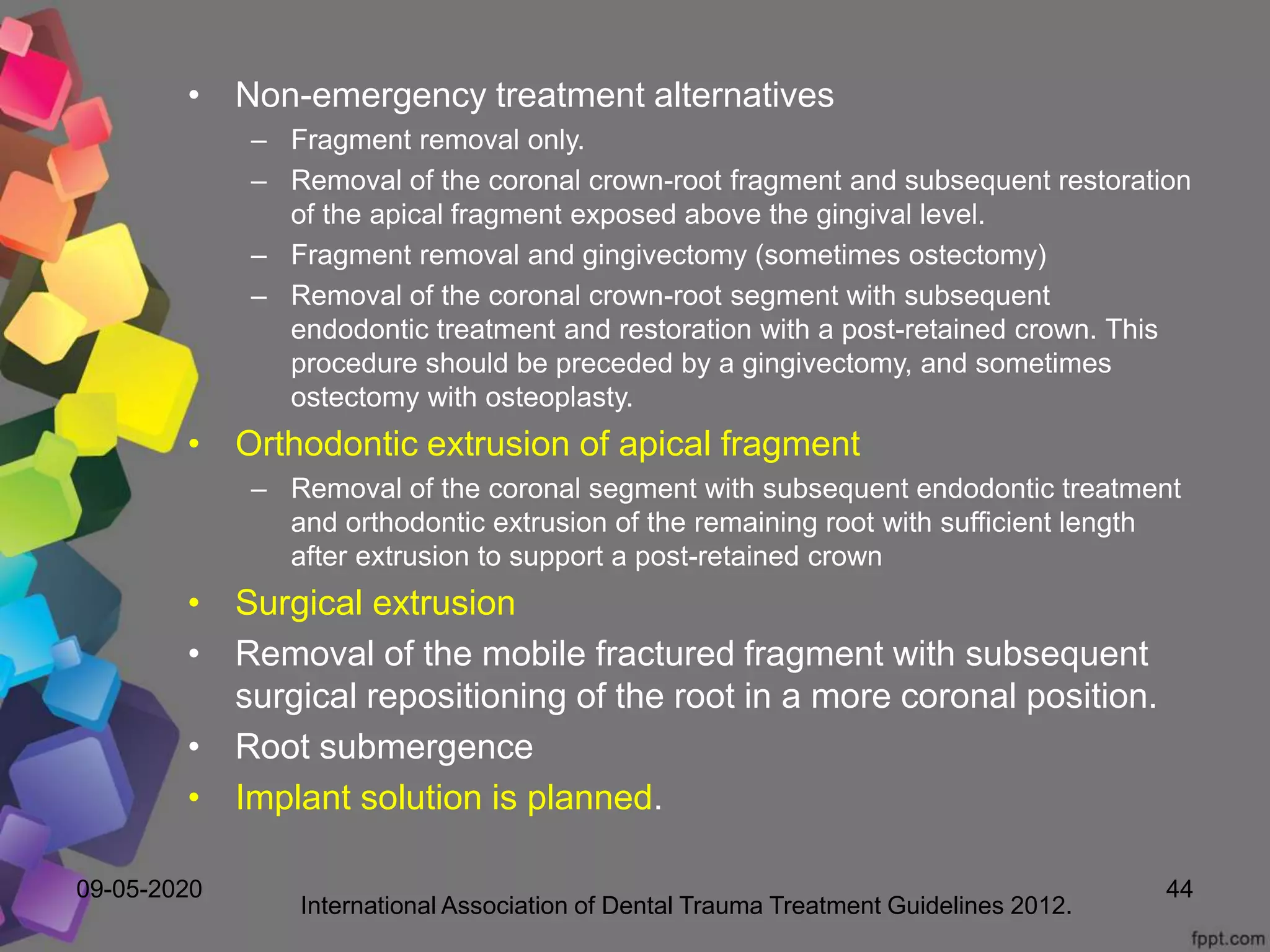 Traumatic Dental Injuries to Permanent Teeth | PPT