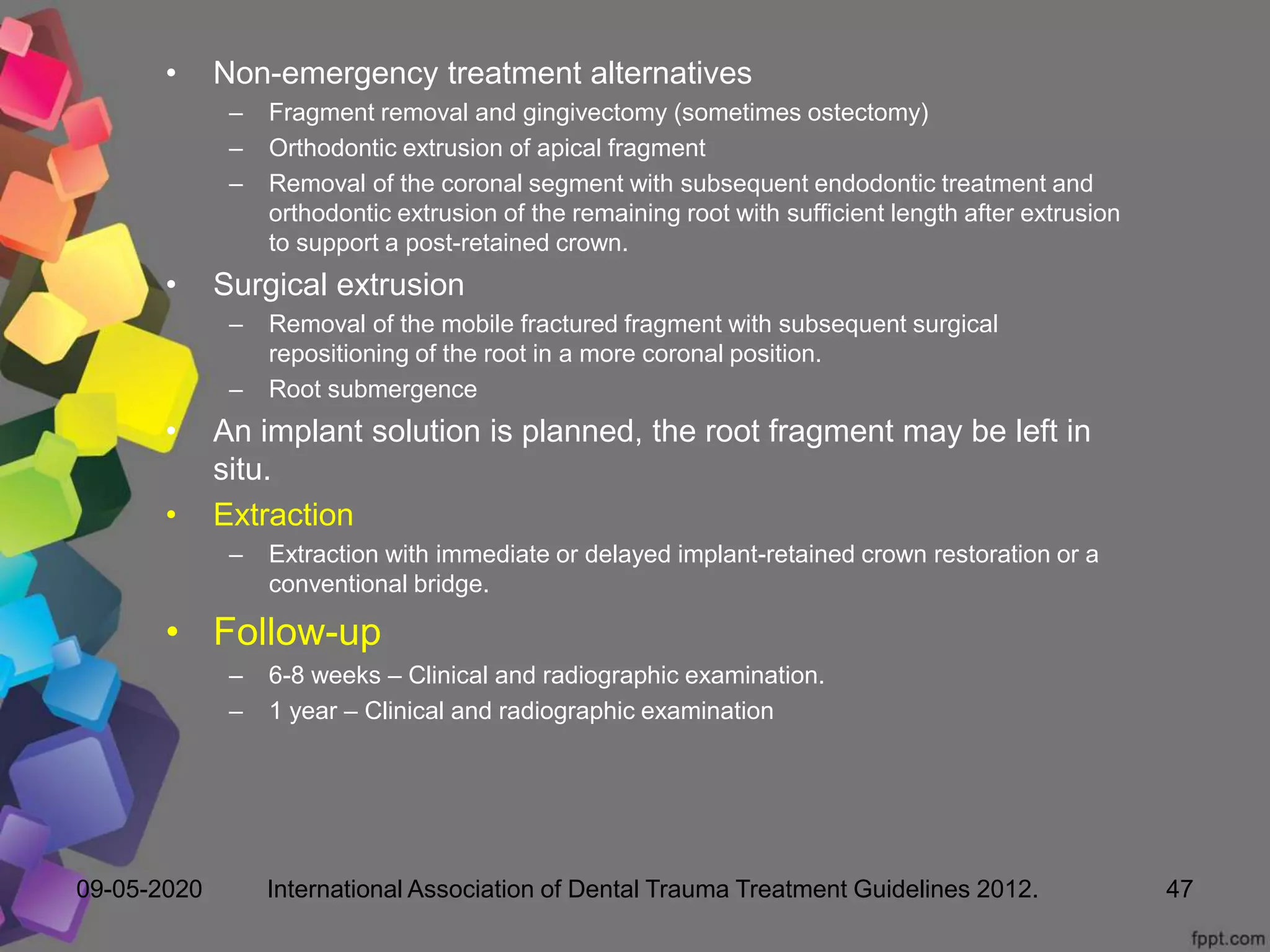 Traumatic Dental Injuries to Permanent Teeth | PPT