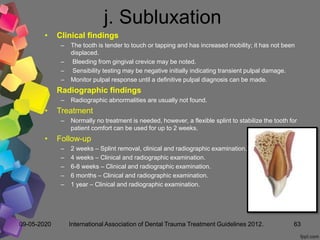 Traumatic Dental Injuries to Permanent Teeth | PPT