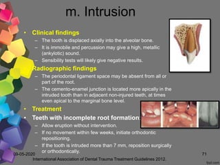 Traumatic Dental Injuries to Permanent Teeth | PPT