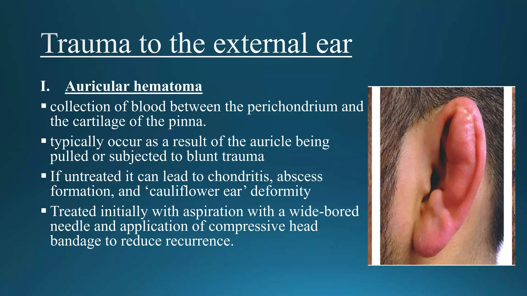 Traumatic ear | PPTX