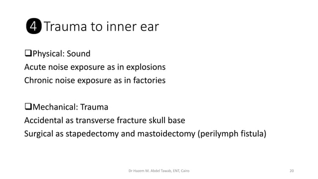 Traumatic ear conditions | PPTX | Death, Injury, or Military Conflict ...