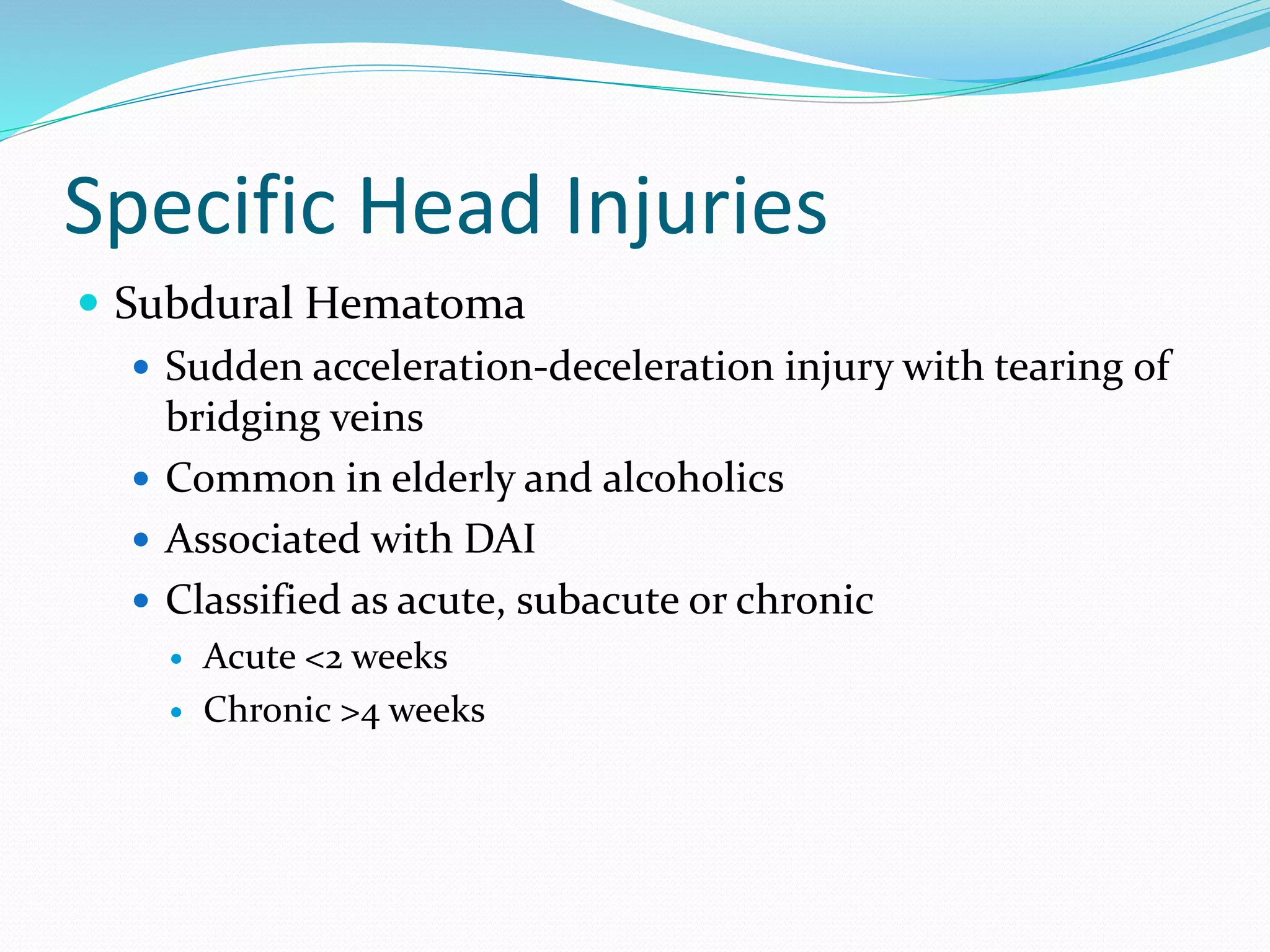 Traumatic head injury | PPTX