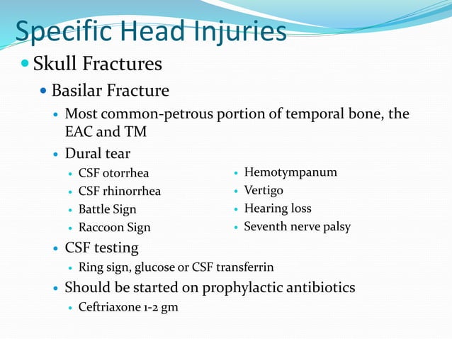 Traumatic head injury | PPTX