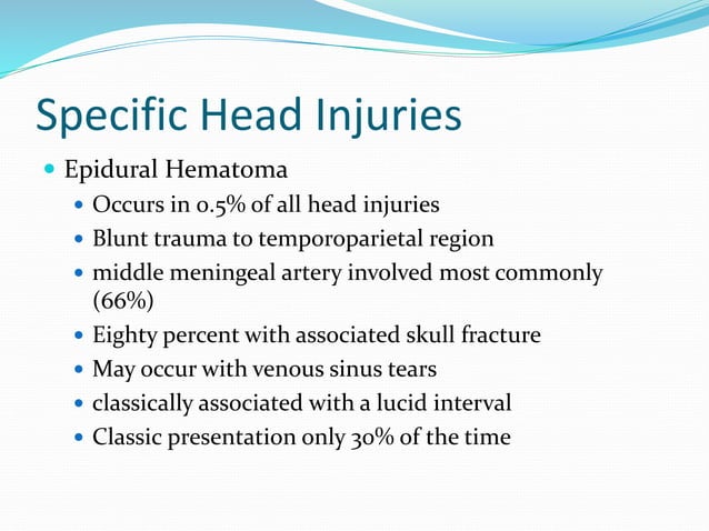 Traumatic head injury | PPTX