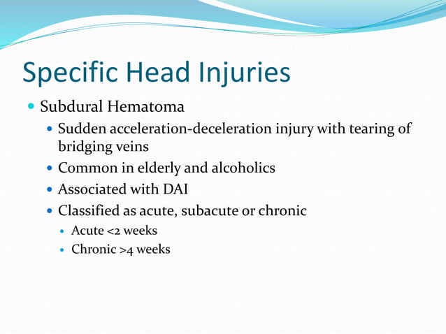 Traumatic head injury | PPTX