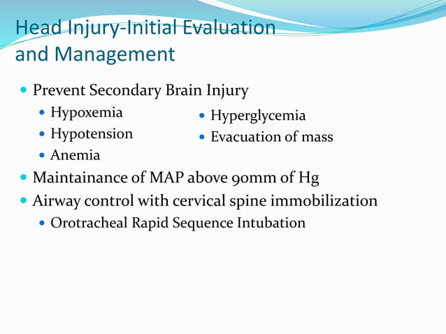 Traumatic head injury | PPTX