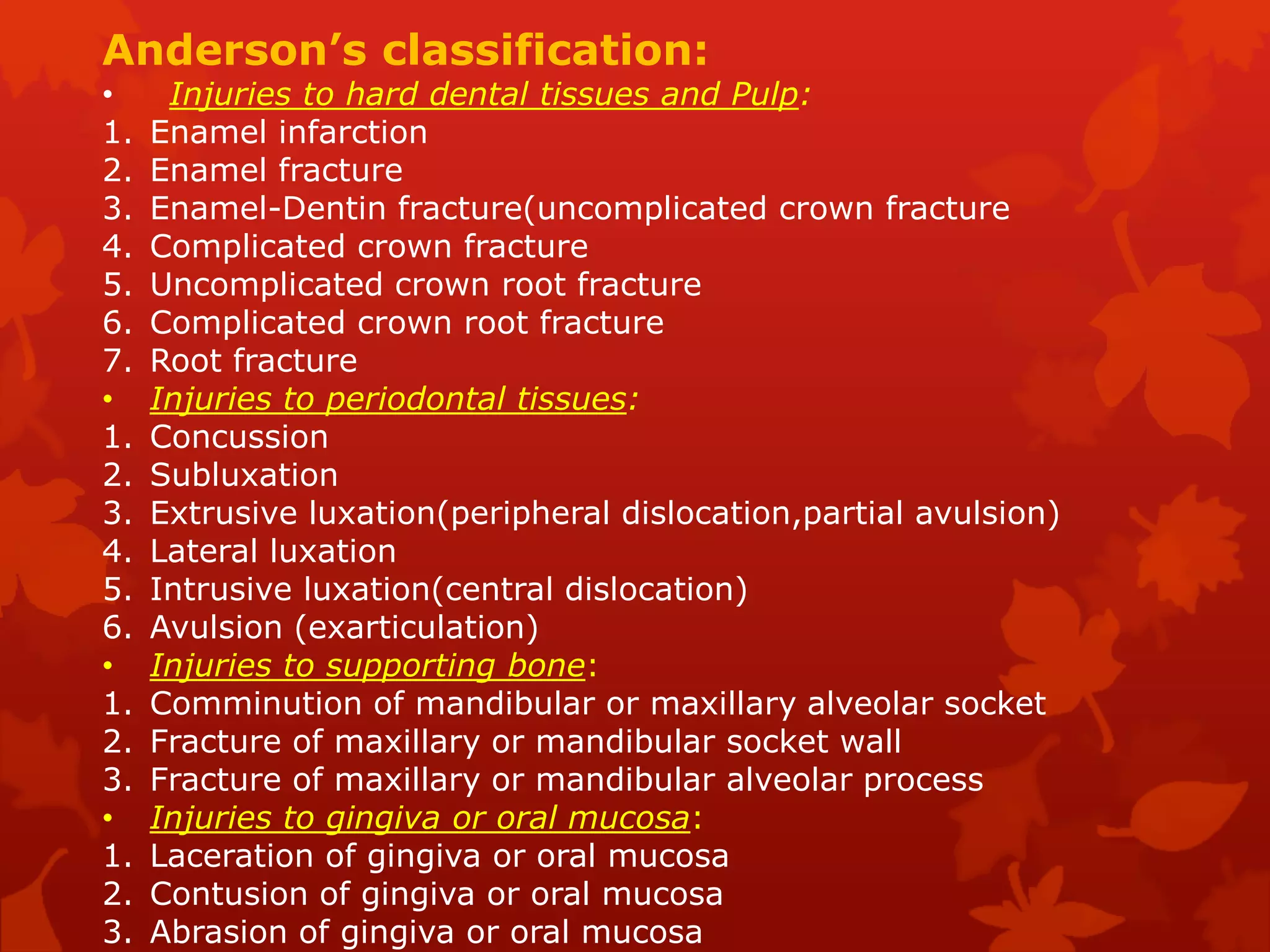 Traumatic injuries | PPTX