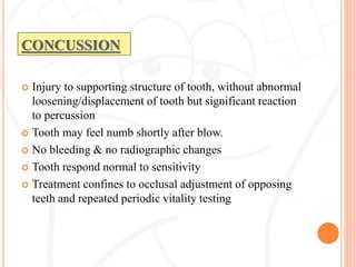 Traumatic injuries of teeth | PPTX