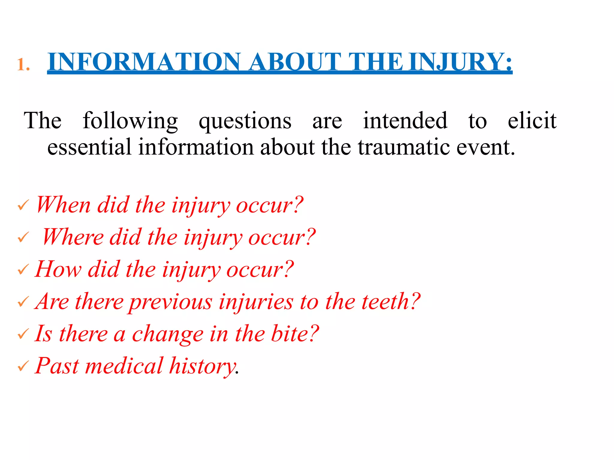 Traumatic injuries of teeth | PPTX
