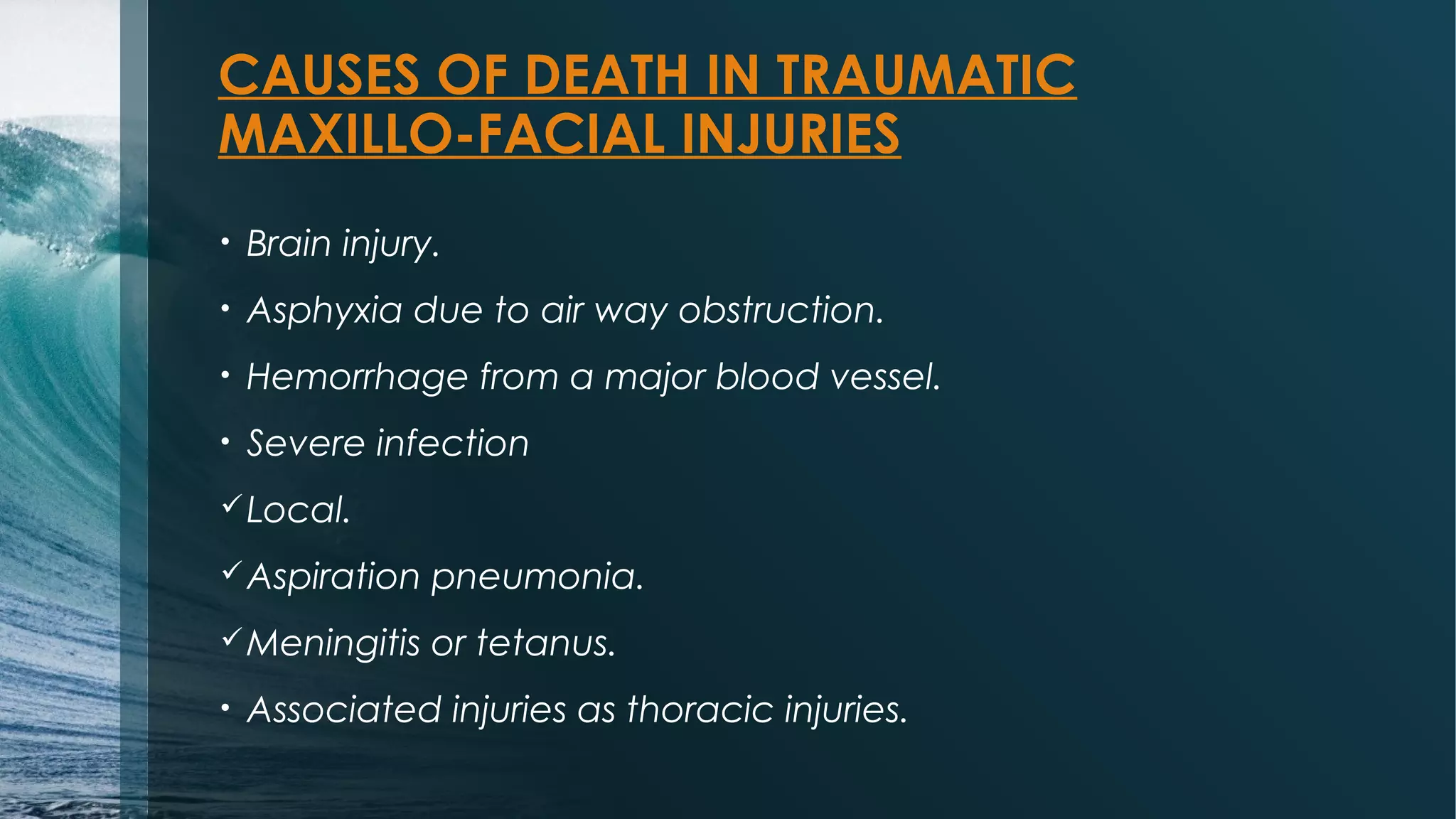 Traumatic injuries of the face and jaws | PPT