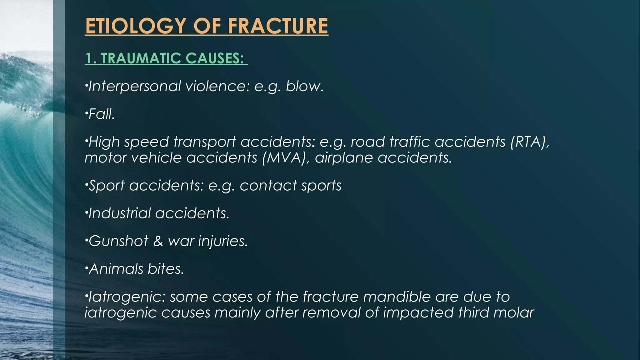 Traumatic injuries of the face and jaws | PPT