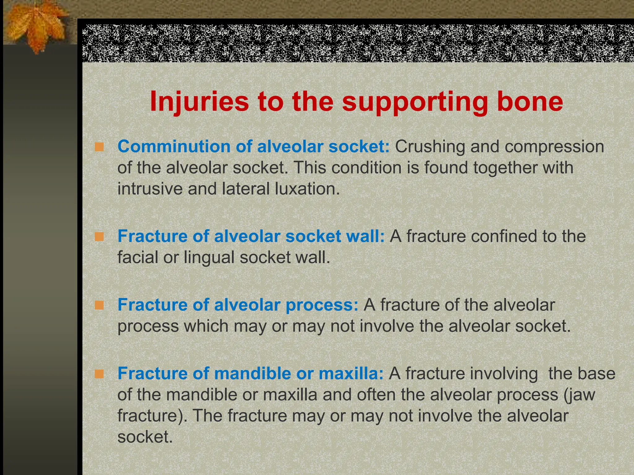 Traumatic injuries of the teeth PAEDIATRIC DENTISTRY | PPT