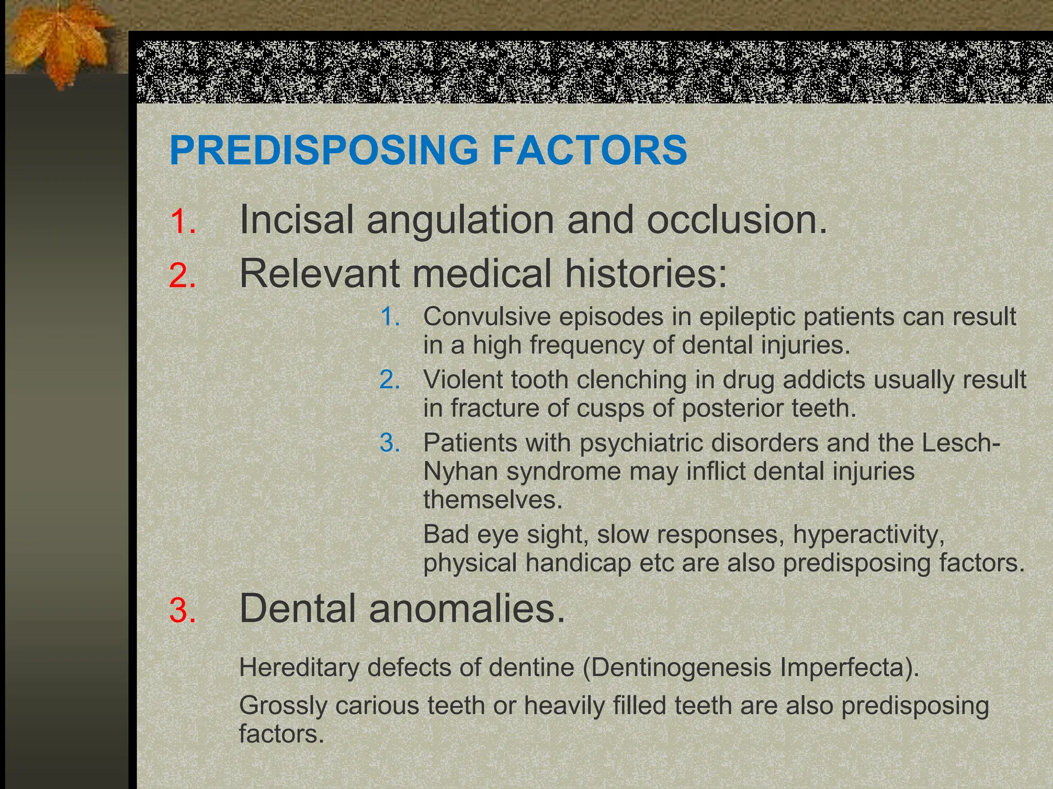 Traumatic injuries of the teeth PAEDIATRIC DENTISTRY | PPT