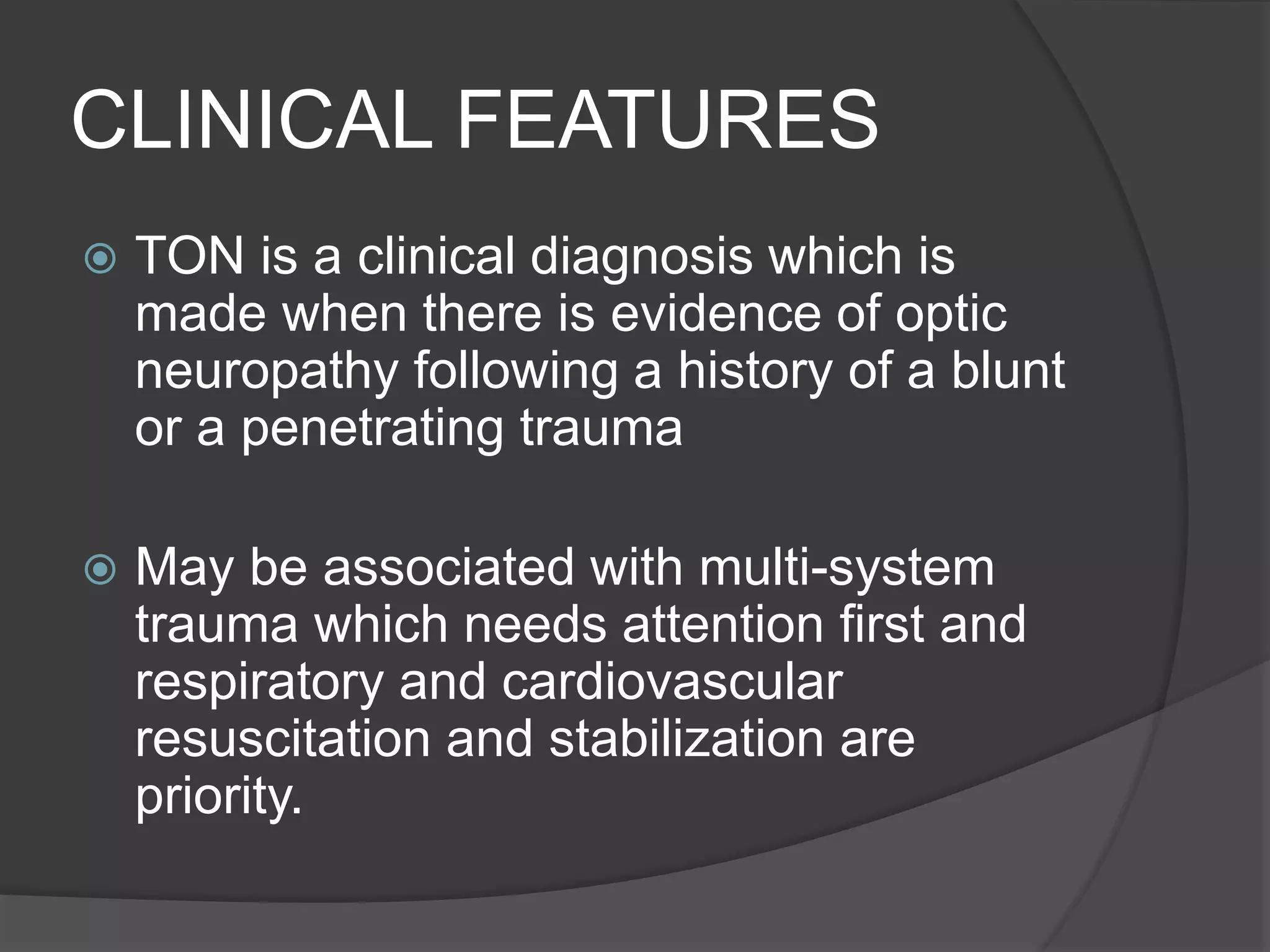 Traumatic optic neuropathy | PPTX