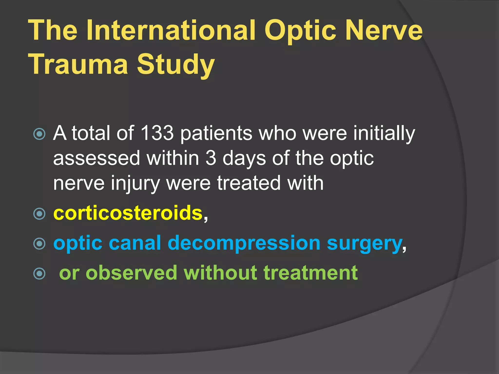Traumatic optic neuropathy | PPTX