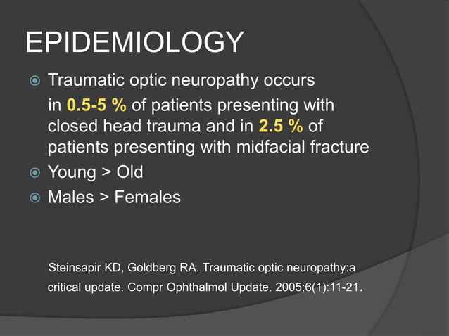 Traumatic optic neuropathy | PPTX