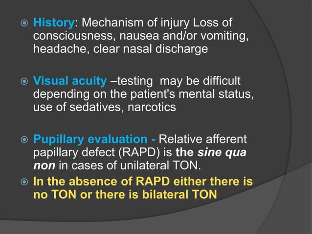 Traumatic optic neuropathy | PPTX