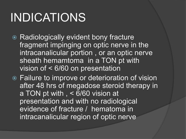 Traumatic optic neuropathy | PPTX