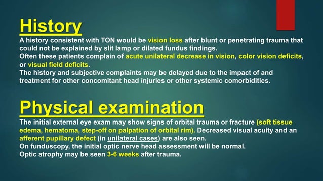 Traumatic optic neuropathy | PPTX