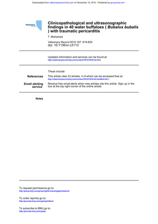 Traumatic pericarditis in buffaloes & Cattle Prof Hamed Attia