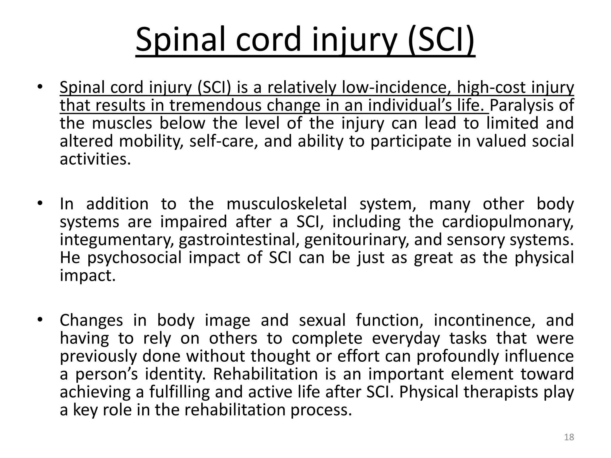 Traumatic spinal cord injury | PPTX