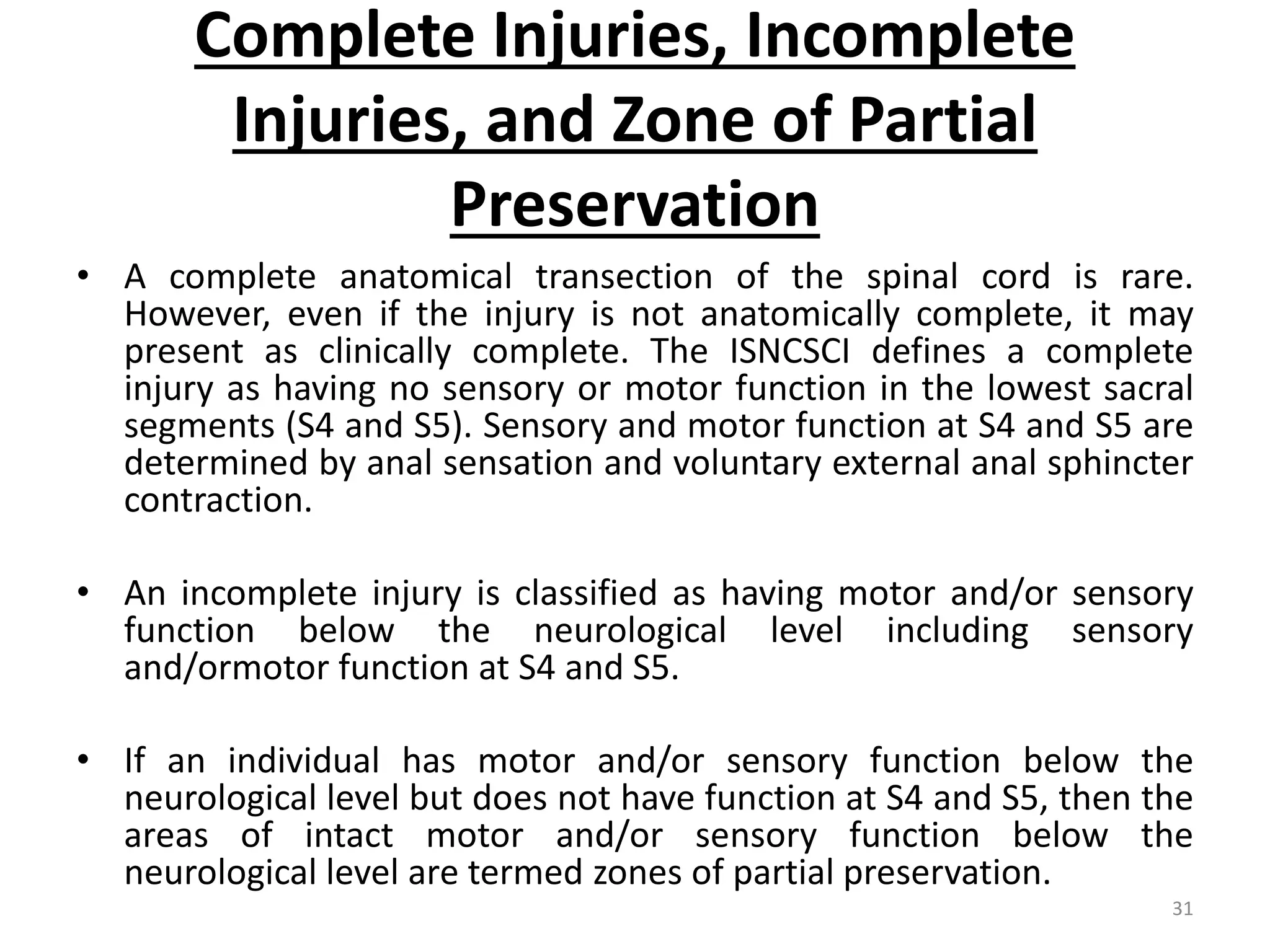Traumatic spinal cord injury | PPTX
