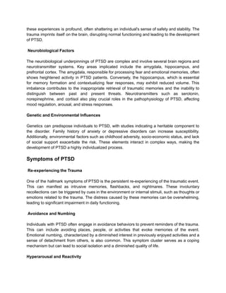 Traumatic Stress Disorder (PTSD)- Insights into PTSD Causes, Symptoms ...