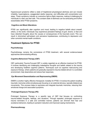 Traumatic Stress Disorder (PTSD)- Insights into PTSD Causes, Symptoms ...