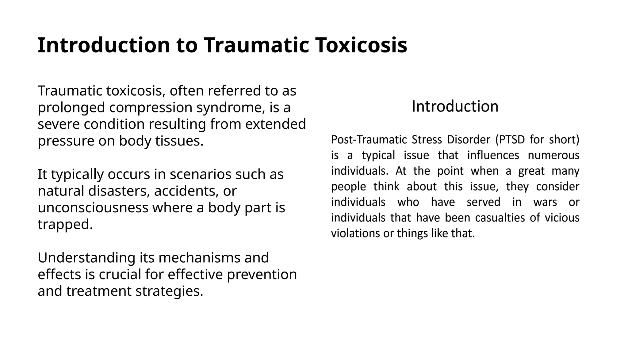 Traumatic Toxicosis (prolonged Compression Syndrome).pptx