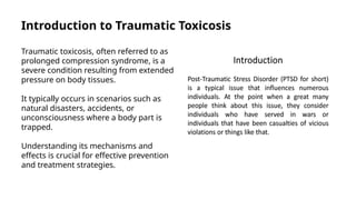 Traumatic Toxicosis (prolonged Compression Syndrome).pptx | First Aid ...
