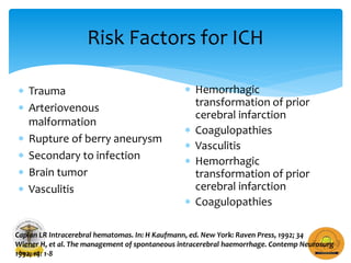 Traumatic versus Non-Traumatic Intracerebral (Intracranial) Bleeds | PPTX