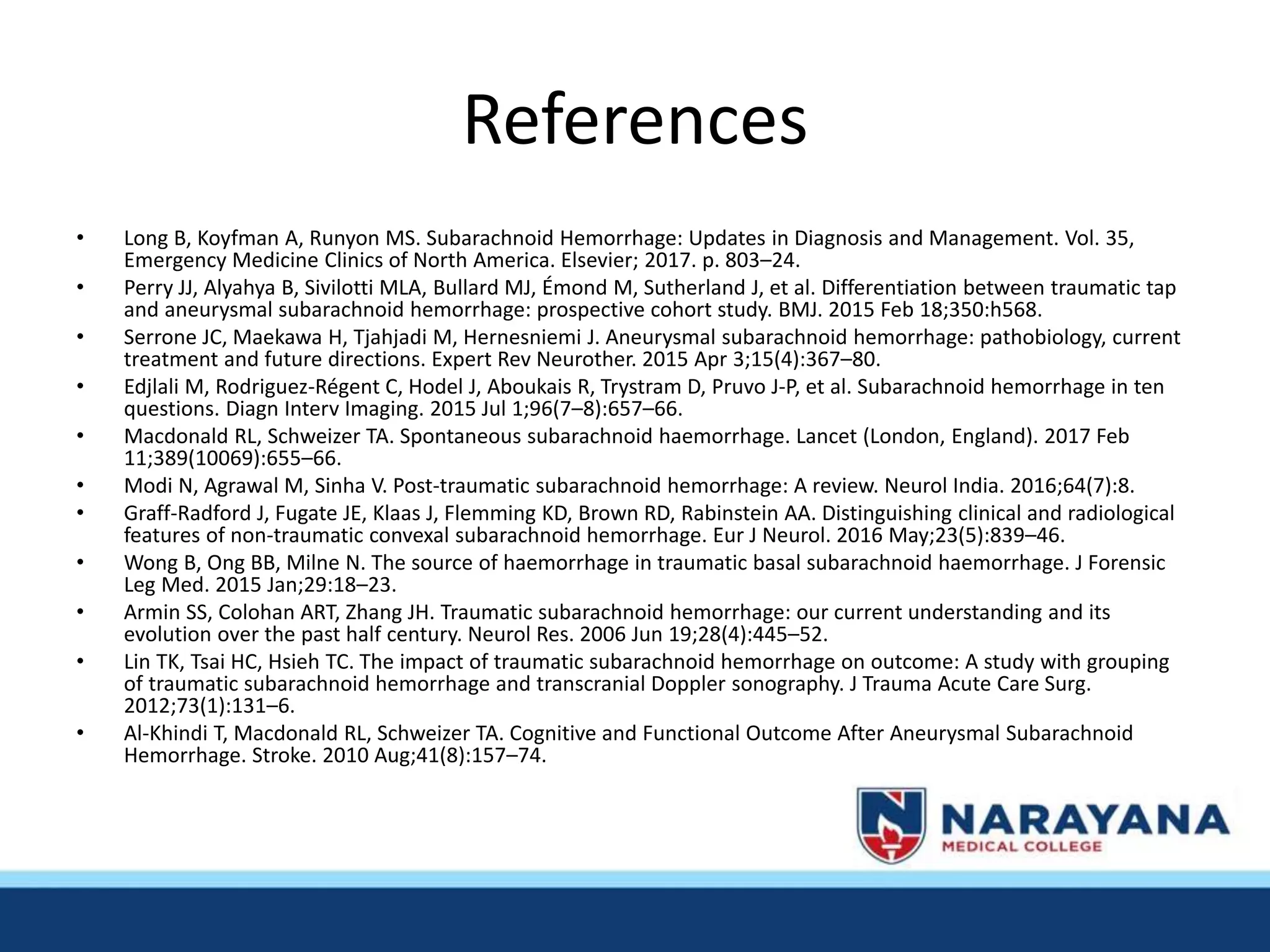 Traumatic Vs Spontaneous Subarachnoid Hemorrhage (SAH) | PPTX