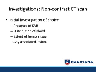 Traumatic Vs Spontaneous Subarachnoid Hemorrhage (SAH) | PPTX
