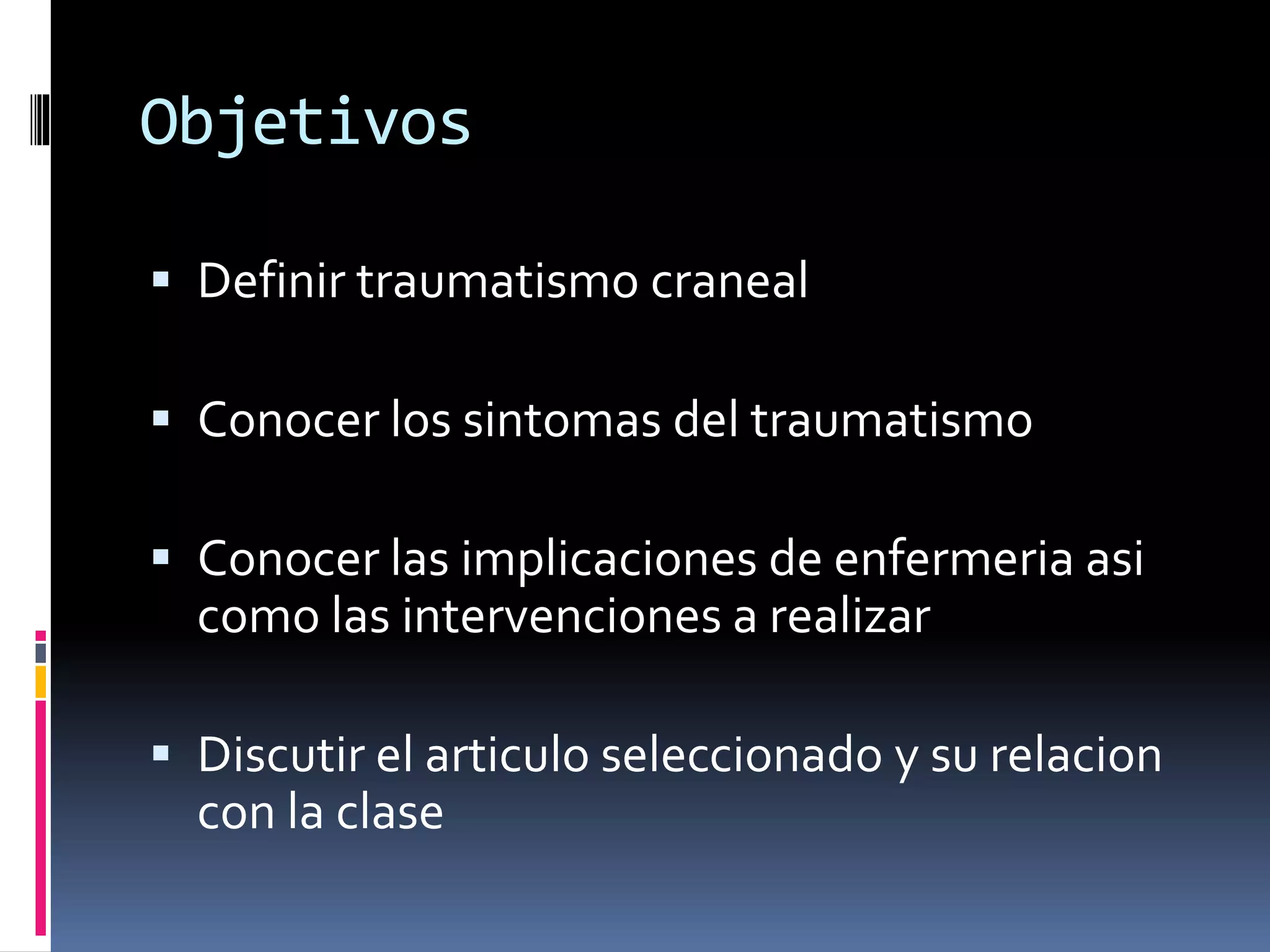Traumatismo craneal | PPTX | First Aid | Injuries