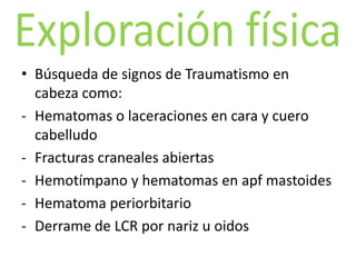 Traumatismo craneoencefálico | PPTX