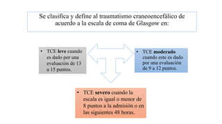 Traumatismo craneoencefálico (TCE) | PPTX