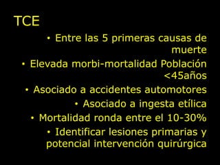 Traumatismo cráneo encefálico | PPTX