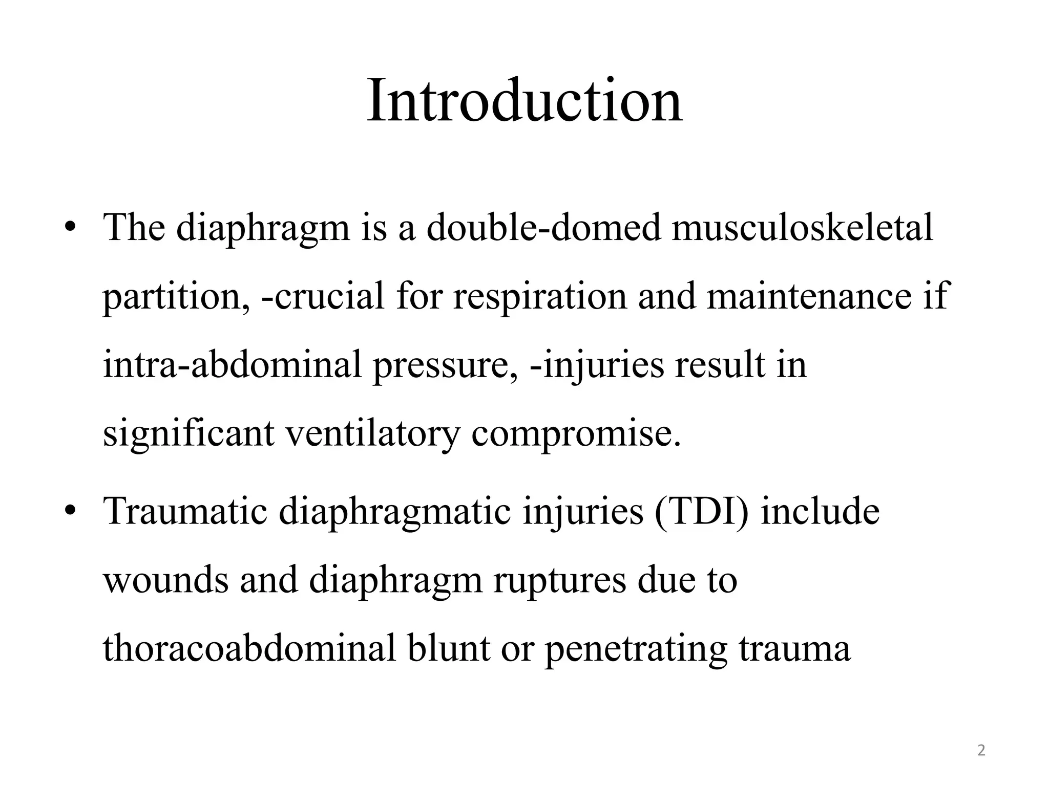 Physiotherapy Management of Traumatized Diaphragm | PPTX